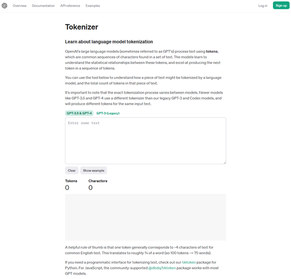 GPT-4 Turbo의 토큰제한과 토큰 사용량 확인하는 방법(tokenizer)